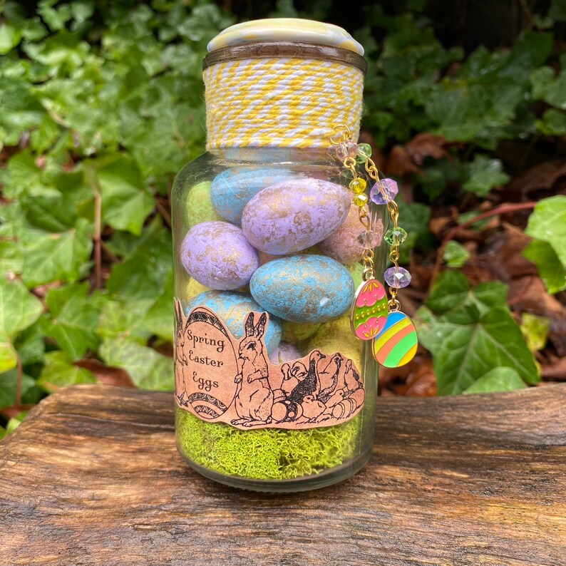 Spring Easter Eggs | Decorative Potion Bottle | Ostara Altar Decor ...