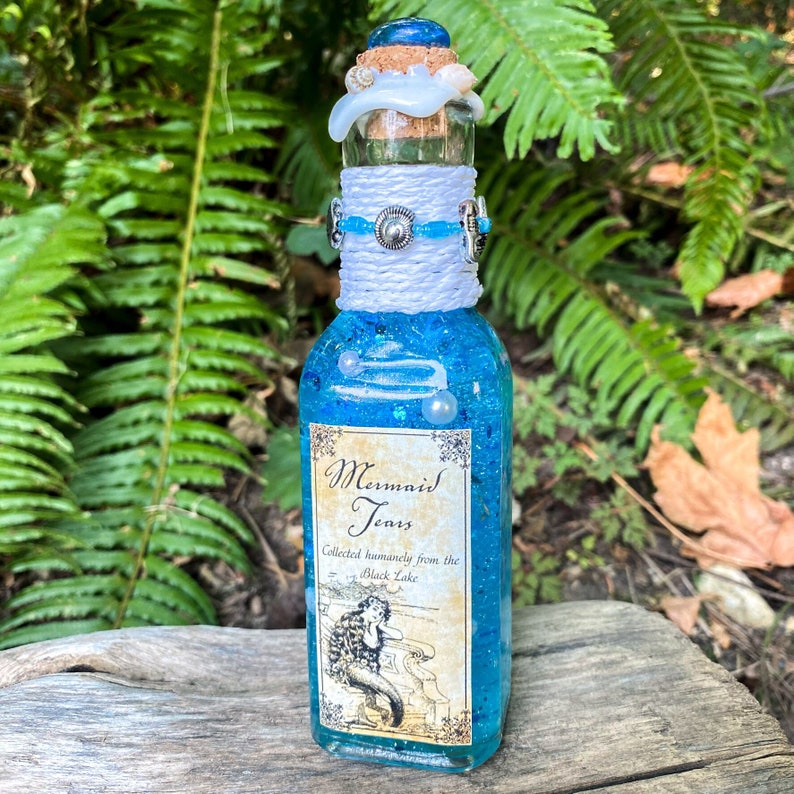 Mermaid Tears Magical Apothecary Potion Bottle Witch and | Etsy
