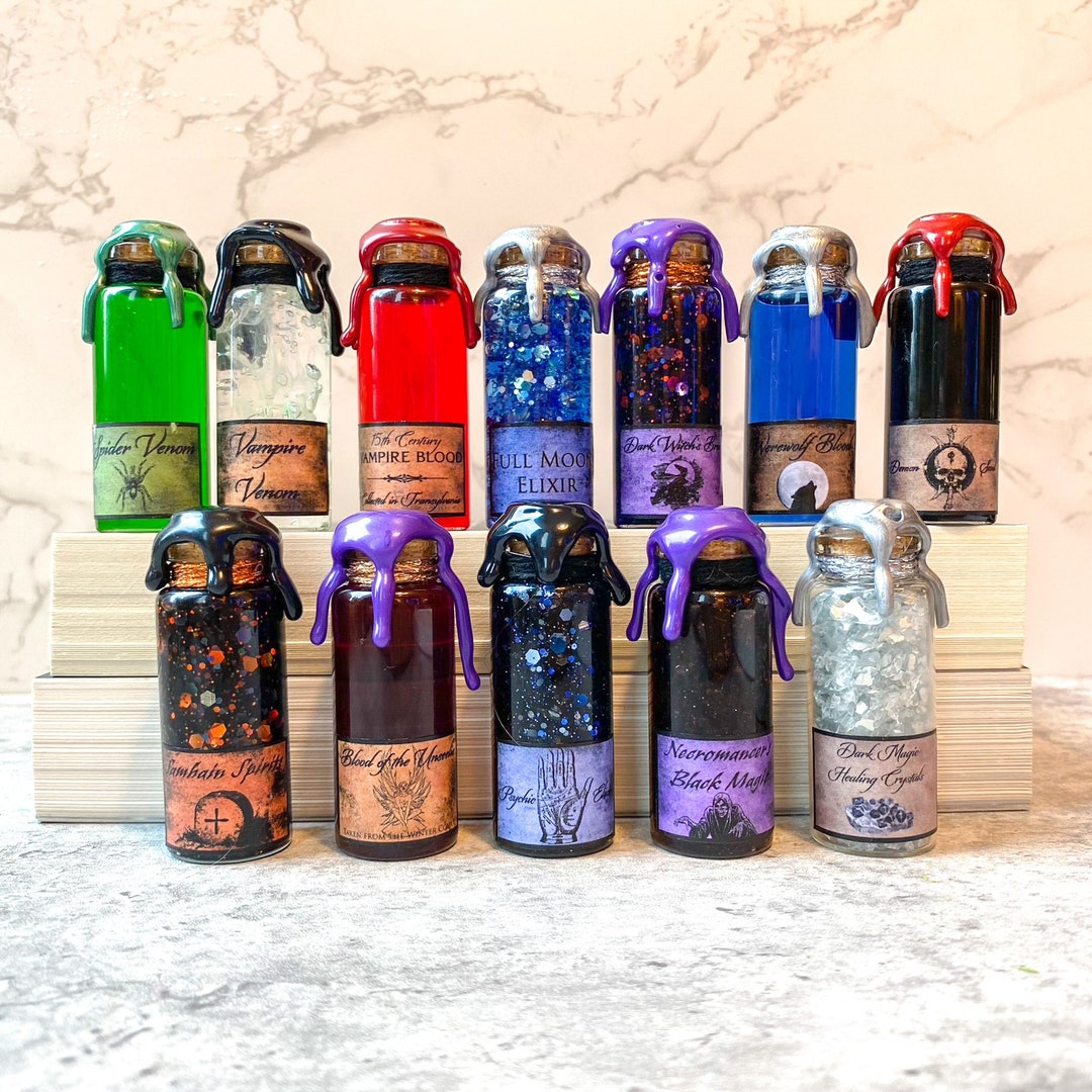 MINI Dark Magic Potions | Decorative Potion Bottle | Halloween Vampire ...