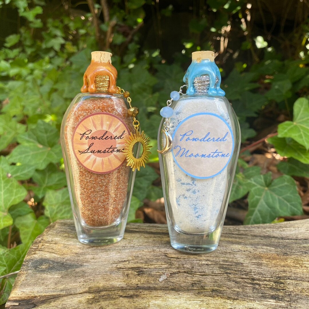 Powdered Moonstone & Sunstone | Magical Apothecary Potion Bottle ...