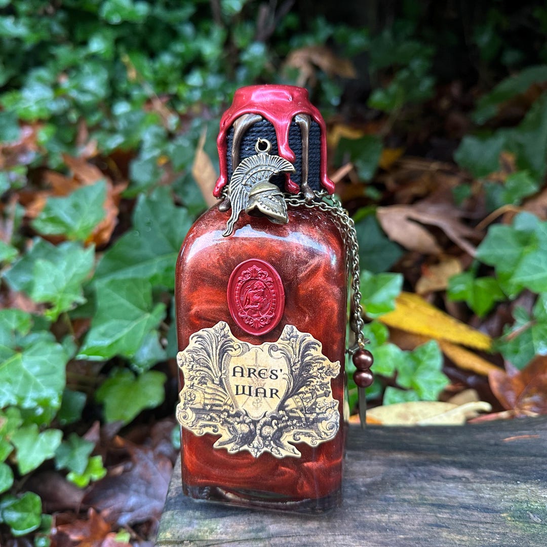Ares | Greek Mythology Color Changing Decorative Potion Bottle | Altar ...