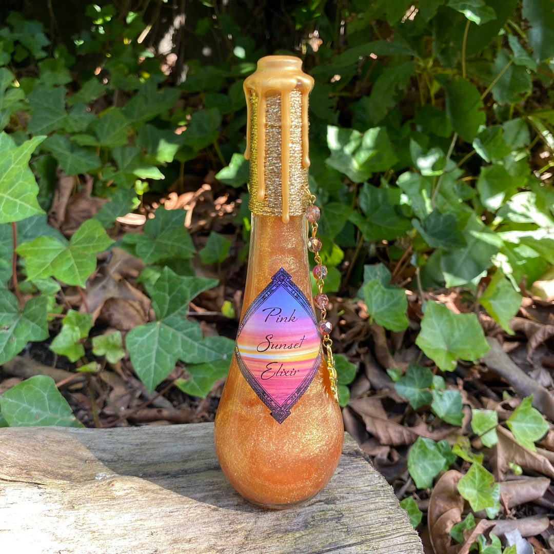 Pink Sunset Elixir | Decorative Color Changing Potion Bottle | Fantasy ...
