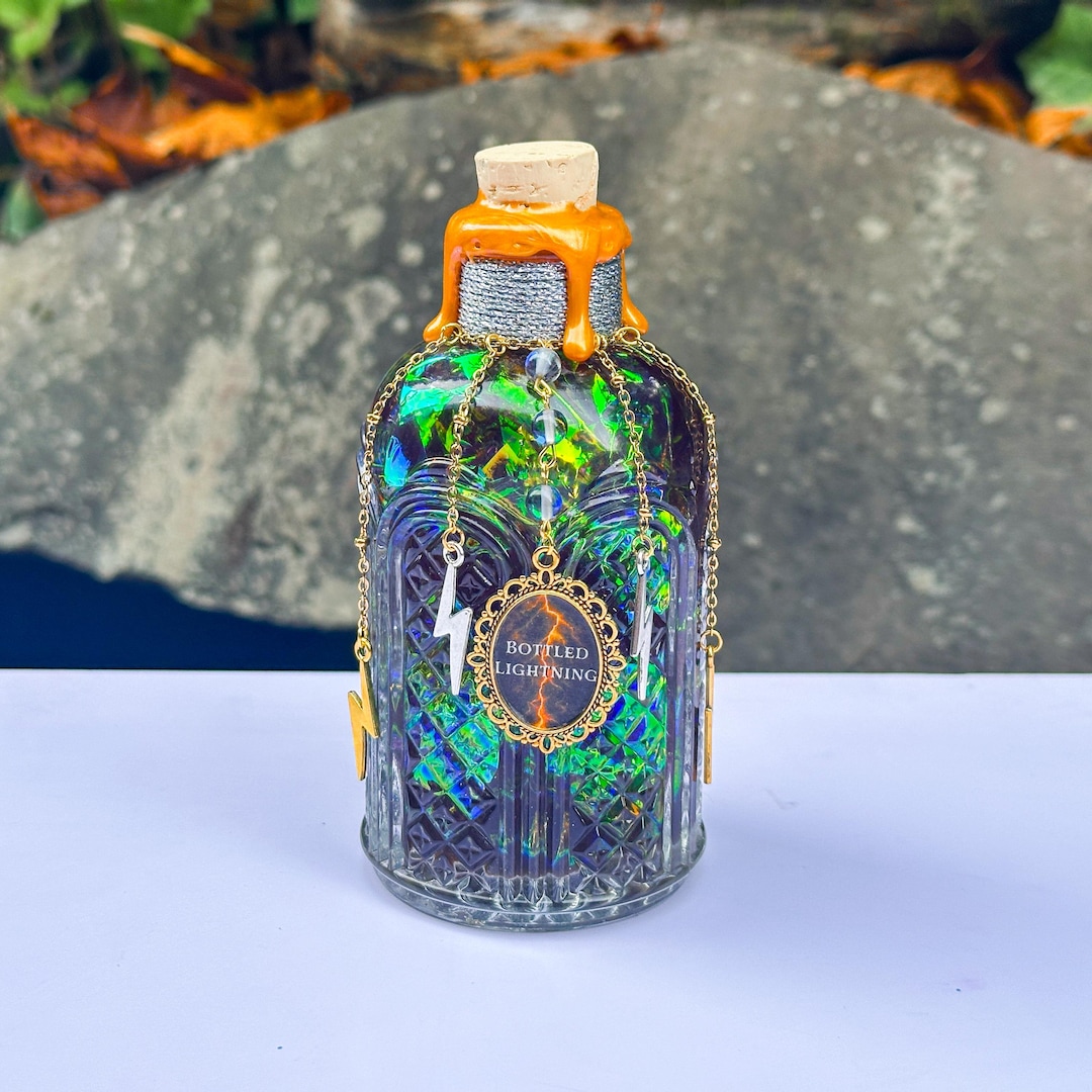 Bottled Lightning | Decorative Color Changing Potion Bottle | Fantasy ...