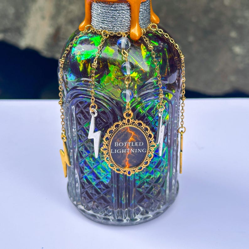 Bottled Lightning | Decorative Color Changing Potion Bottle | Fantasy ...