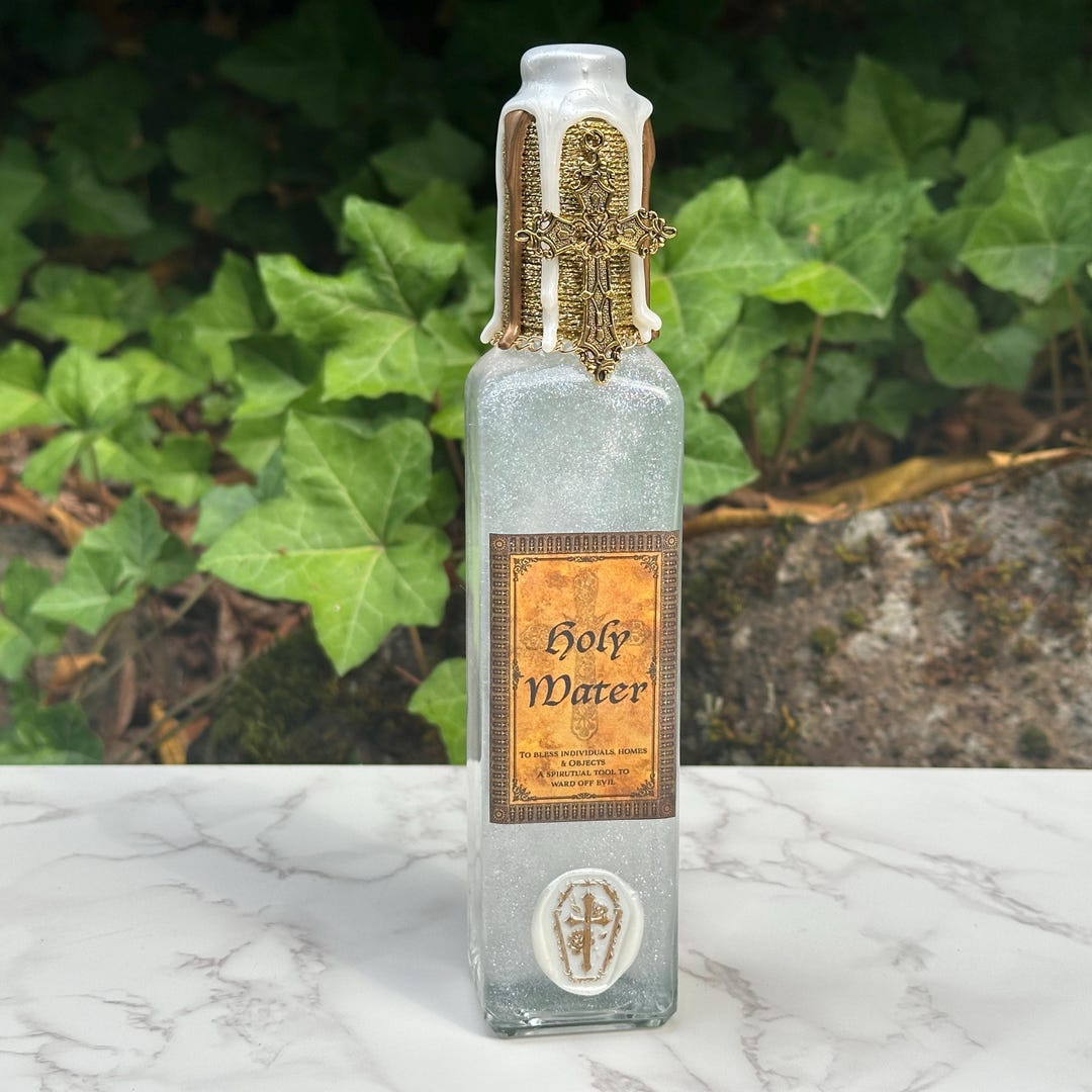 Holy Water | Color Changing Decorative Potion Bottle | Halloween Gothic ...