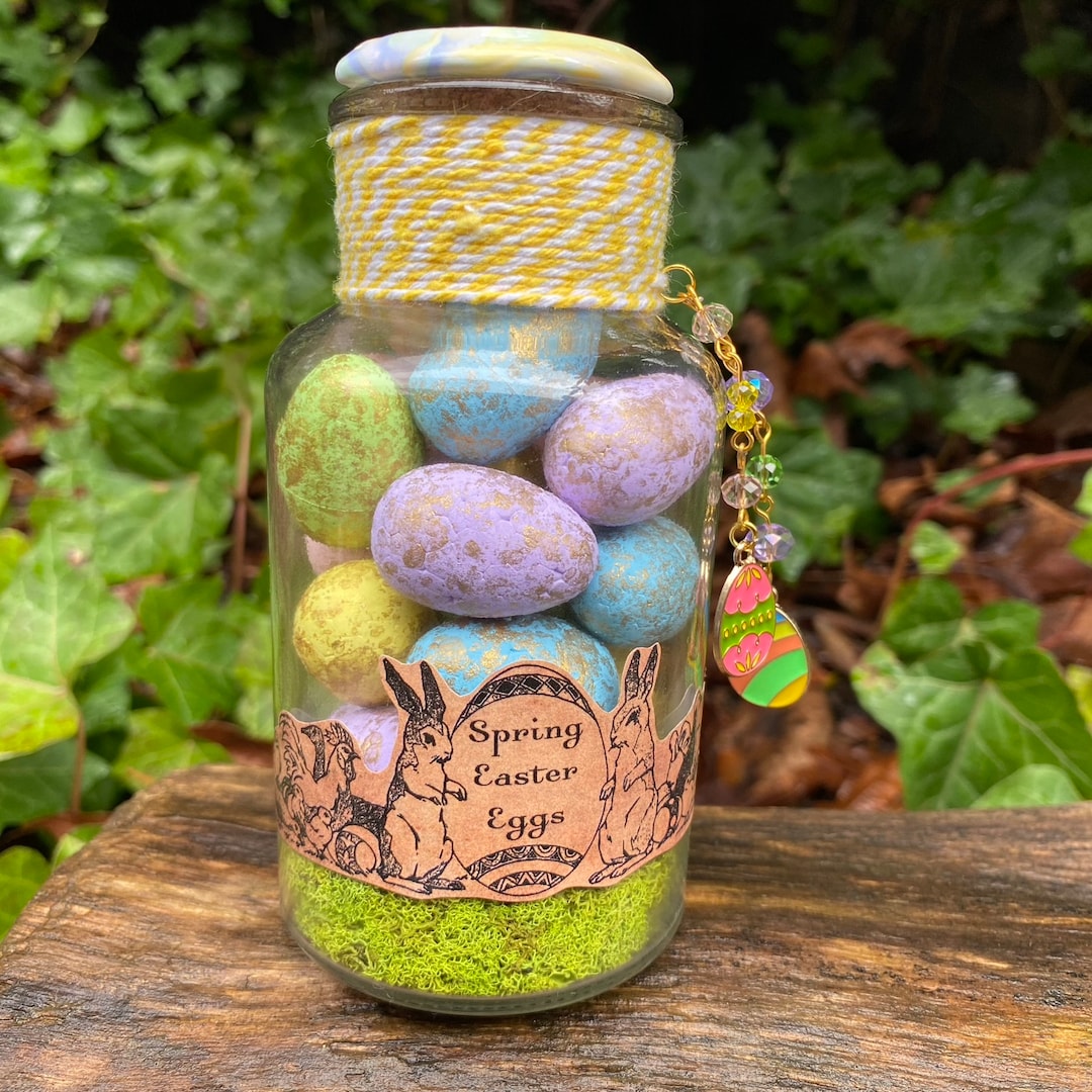 Spring Easter Eggs | Decorative Potion Bottle | Ostara Altar Decor ...