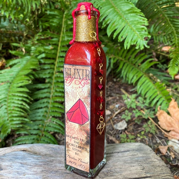 Elixir of Life Magical Apothecary Potion Bottle Witch and | Etsy