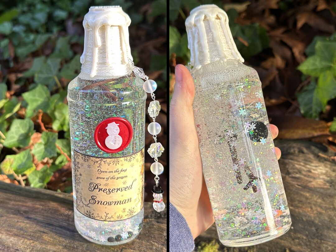 Preserved Snowman | Decorative Potion Bottle | Christmas Holiday Santa ...