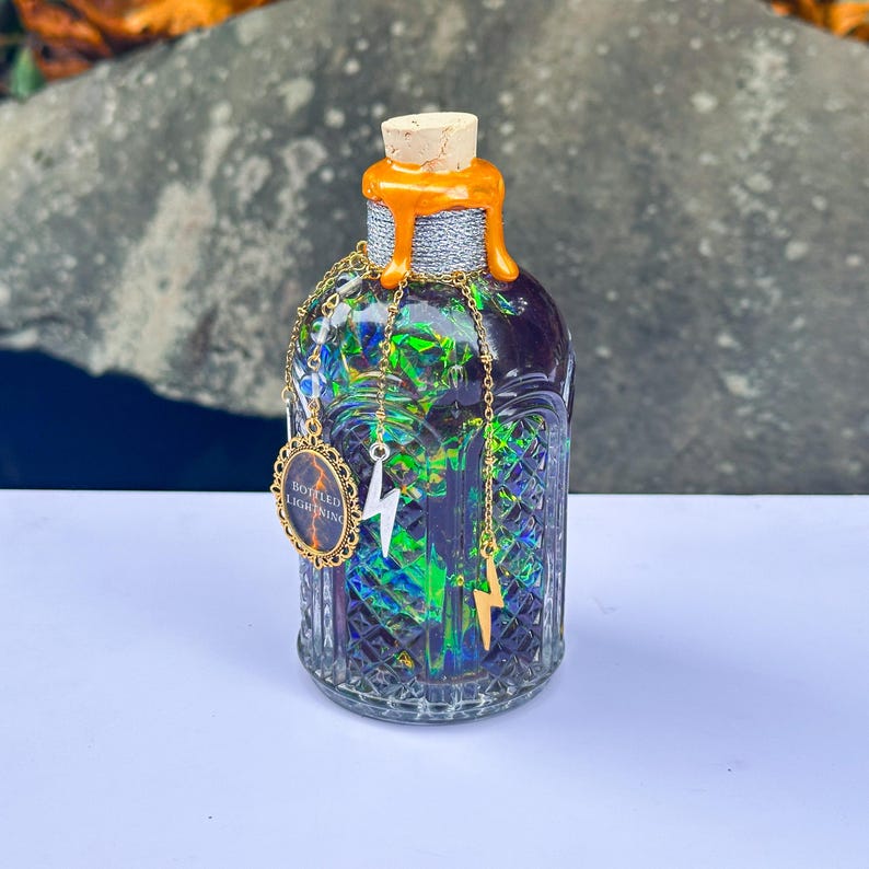 Bottled Lightning | Decorative Color Changing Potion Bottle | Fantasy ...