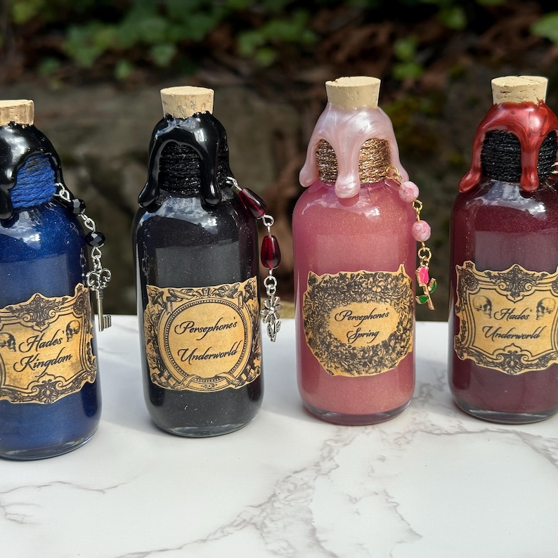 MINI Persephone & Hades | Greek Mythology Color Changing Potion Bottles ...