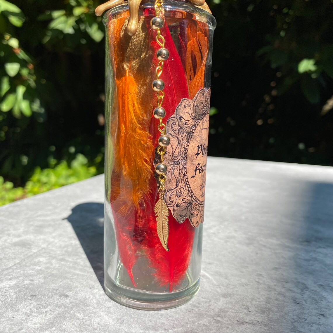 Phoenix Feathers | Magical Apothecary Potion Bottle | Wizard Prop ...
