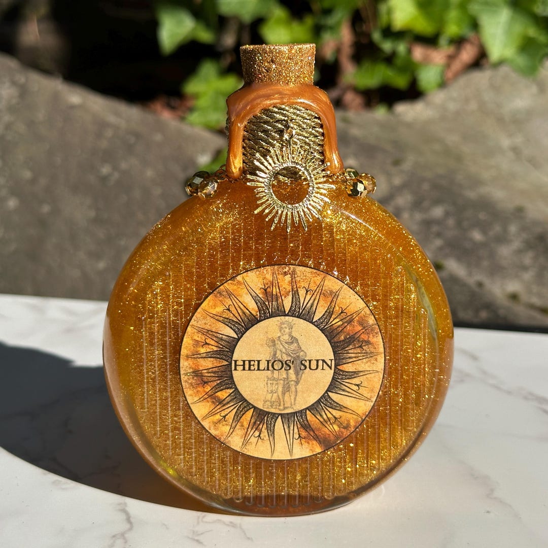 Helios | Greek Mythology Decorative Color Changing Potion Bottle ...