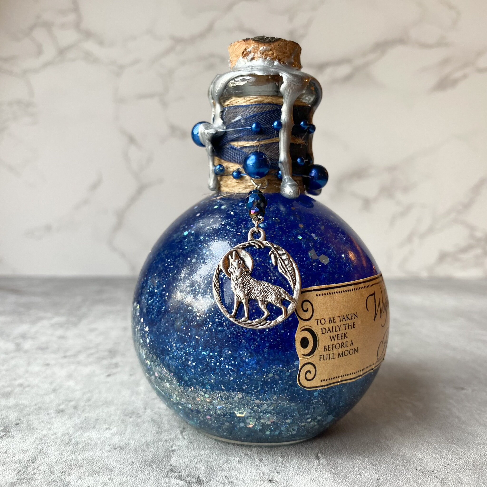 Werewolf Potion | Decorative Potion Bottle | Fantasy Wizard Bookshelf ...