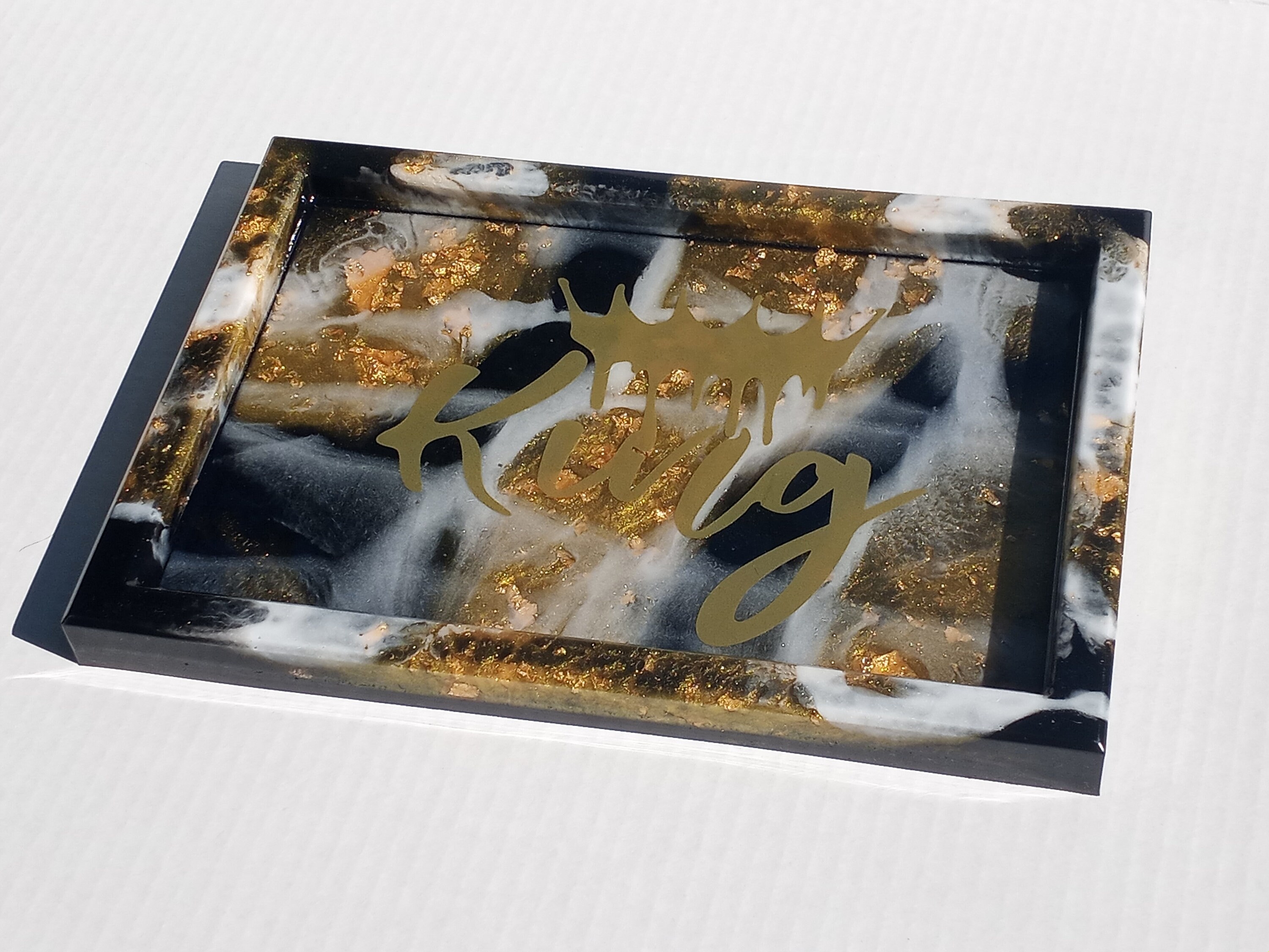 Decorative Trays Resin Art Rose Floral Custom Rolling Tray One of a ...