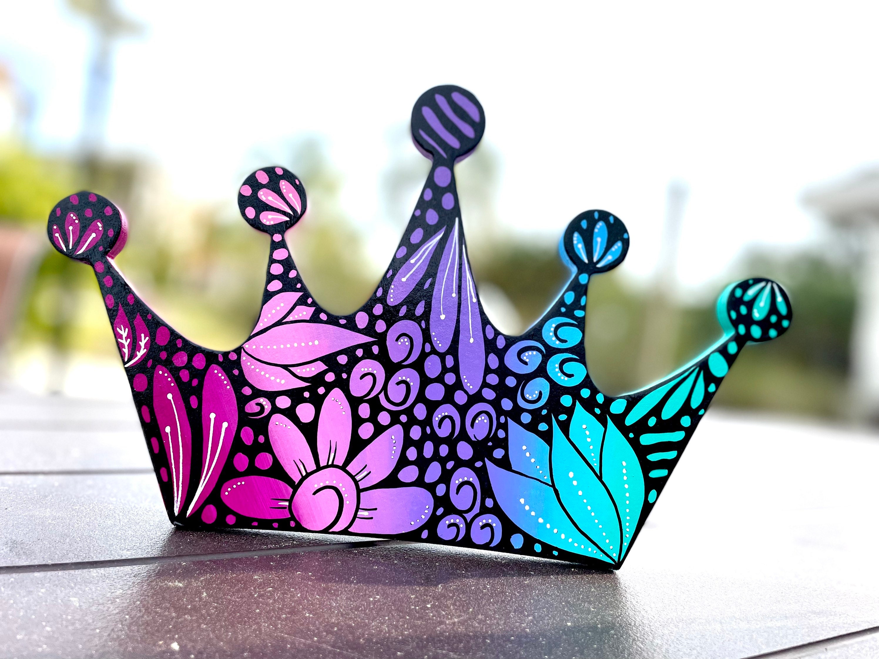 Hand Painted Princess Crown | Etsy