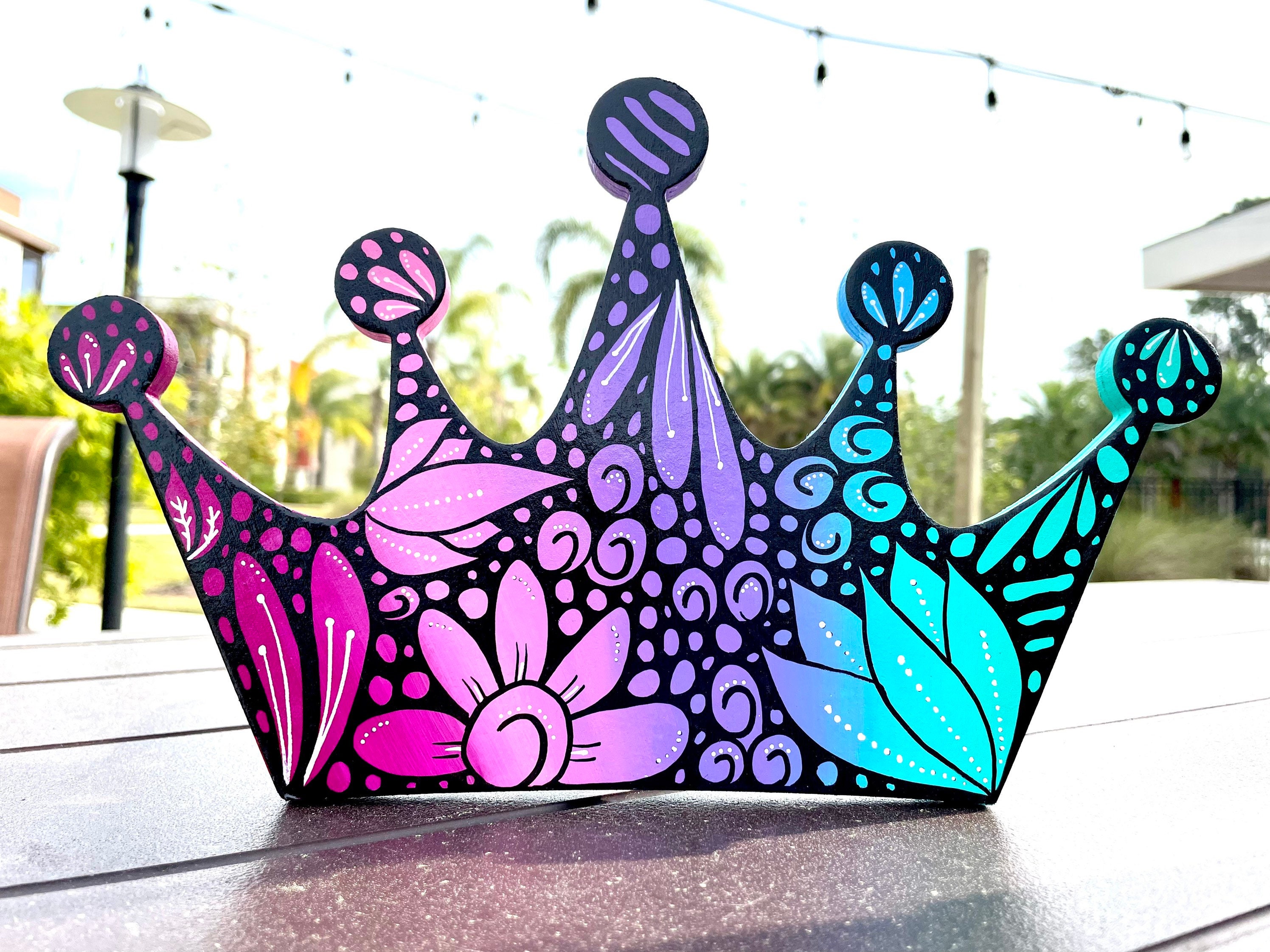 Hand Painted Princess Crown | Etsy