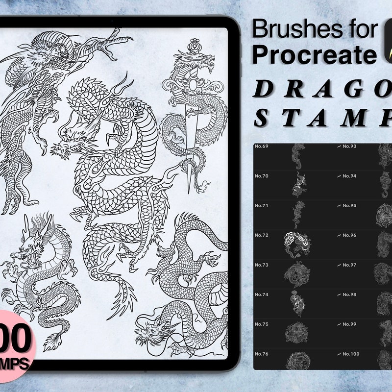 Dragon Stamp - Etsy