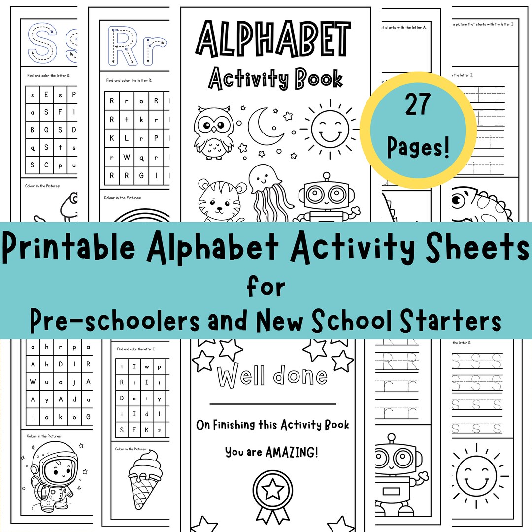 Printable Alphabet Activity Sheets - for Toddlers Preschool ...