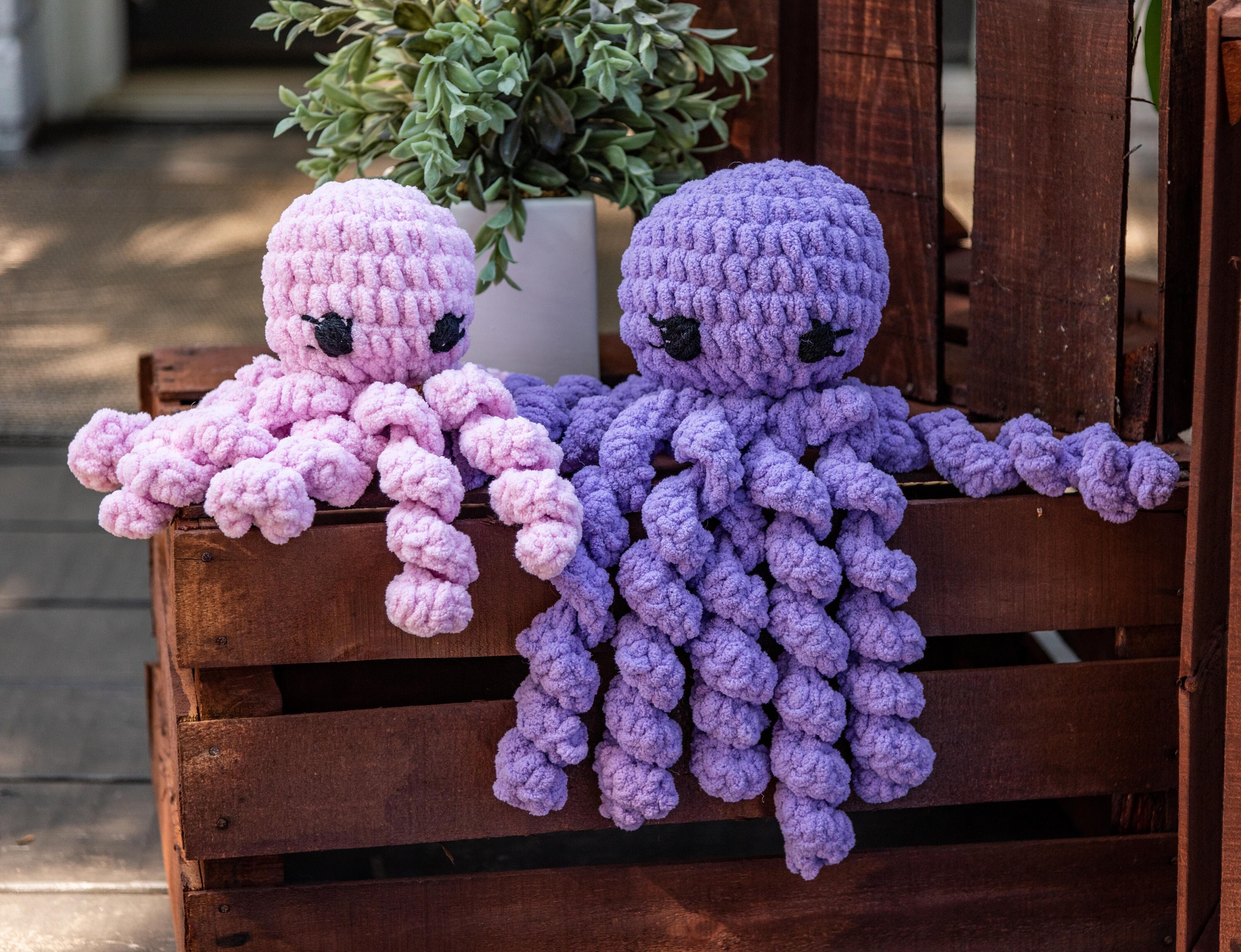 Crocheted Stuffed Octopus Handmade Kids Snuggler // Various - Etsy
