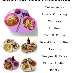 Number 1 Food Lap Tray With Dividers TV, Useful, Compartments ...