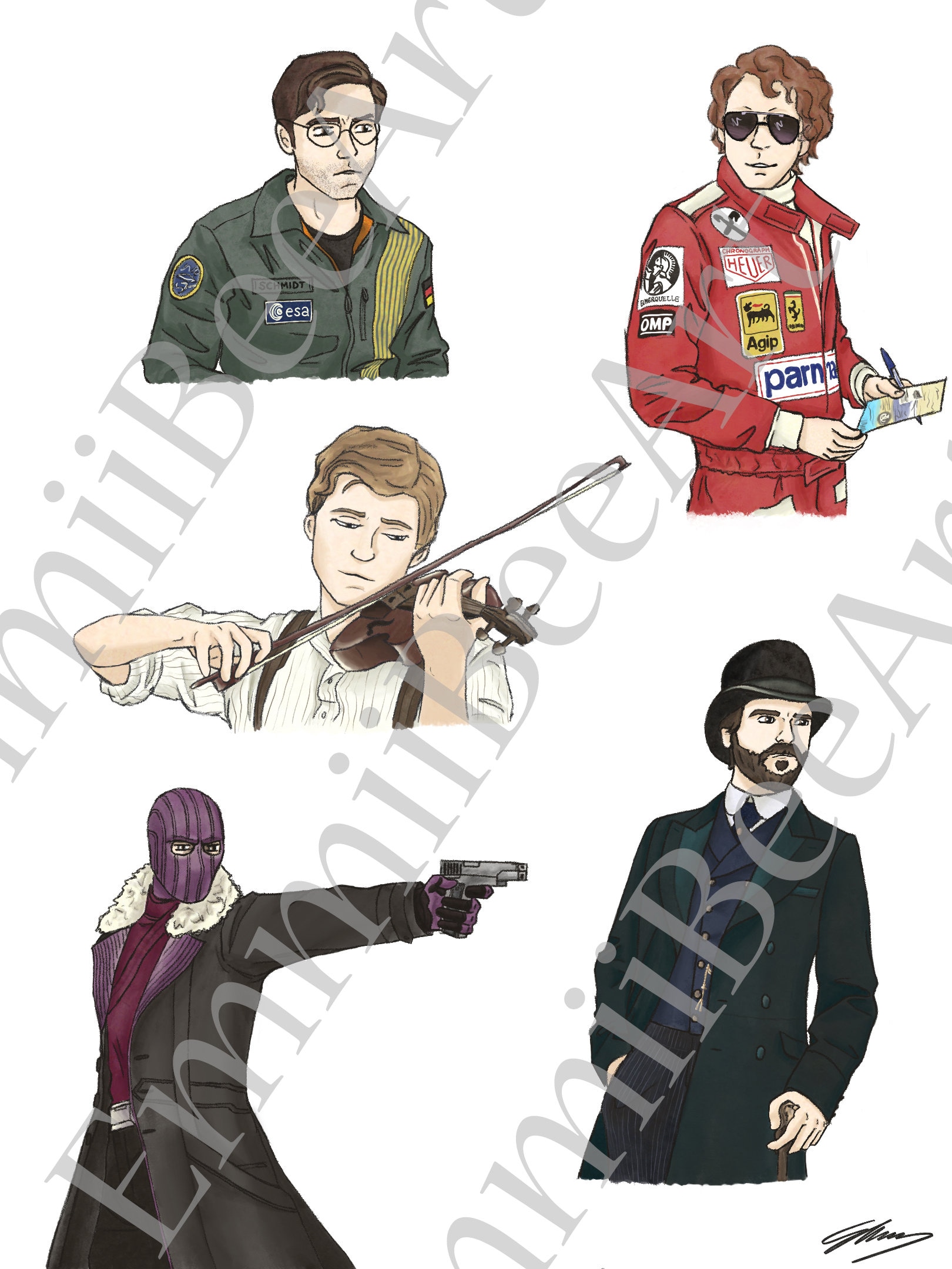 Daniel Brühl Stickers - Zemo, Niki Lauda, Laszlo Kreizler, Andrea ...