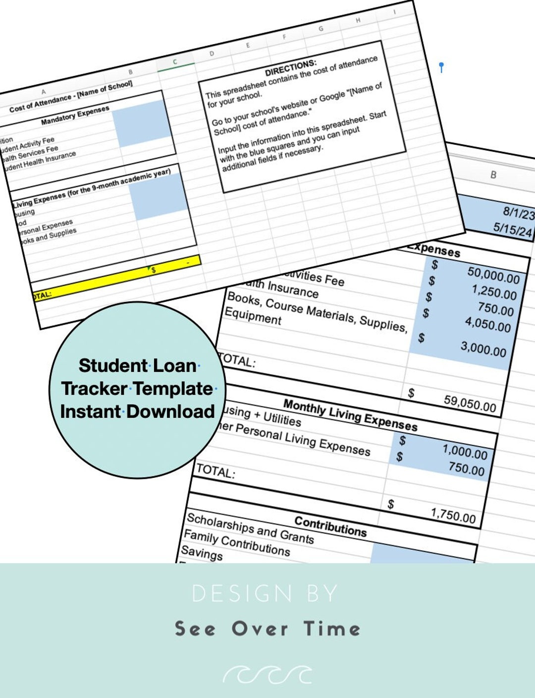 Student Loan Master Tracker - College or Graduate School Loans - Key ...