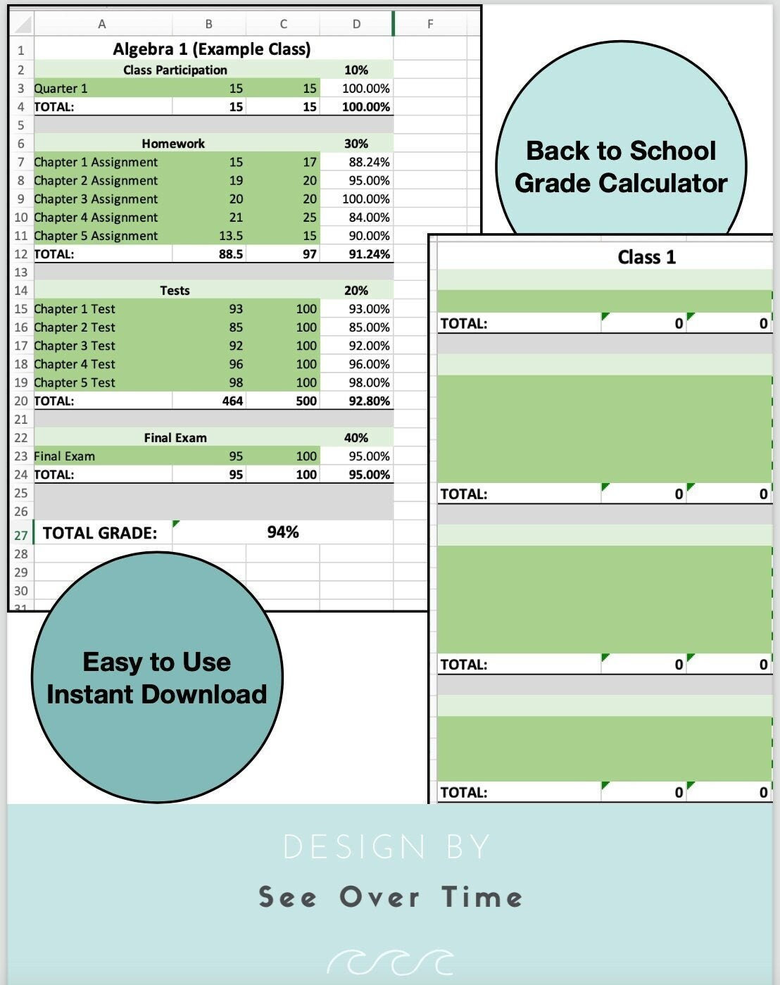 GPA / Grade Calculator Tracker for School and Final Exams - Simple and ...