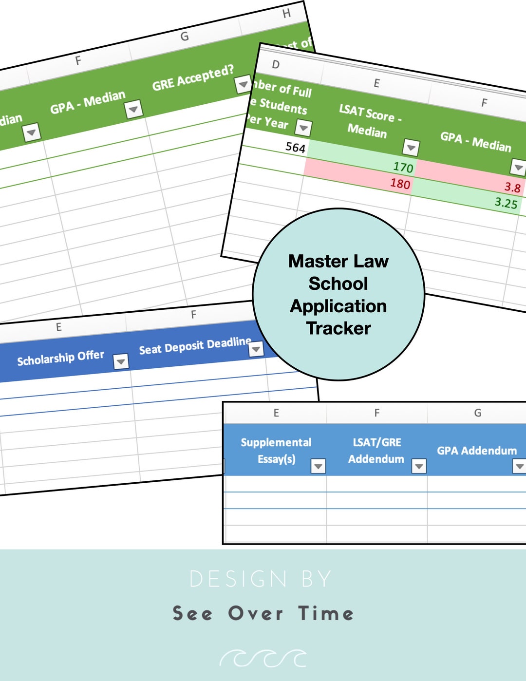 Law School Application Tracker - Instant Download - Easily Track All of ...