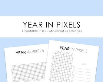 Printable a Year in Pixels - Etsy