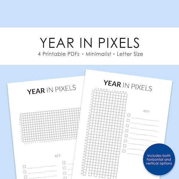 A Year in Pixels - Etsy