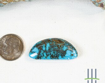 Bisbee Turquoise Natural Spiderweb Cabochon in Rare Green With ...