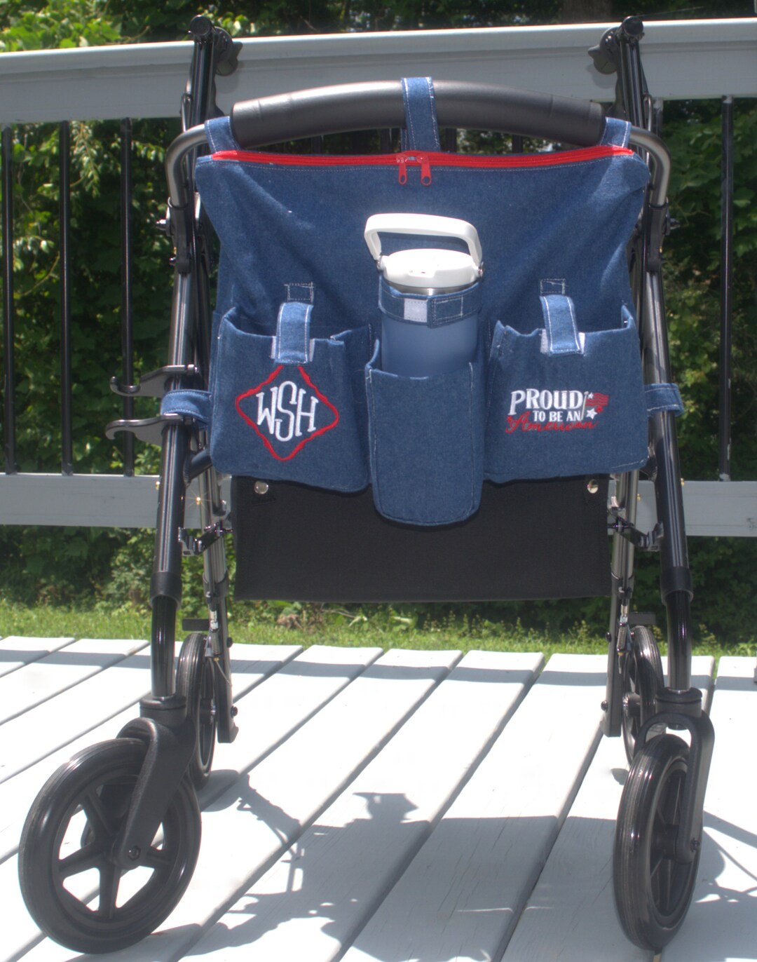 Personalized Walker/rollator Tote Bag With Tumbler Pocket: Custom ...