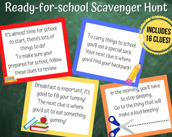 Back to School Scavenger Hunt - Etsy
