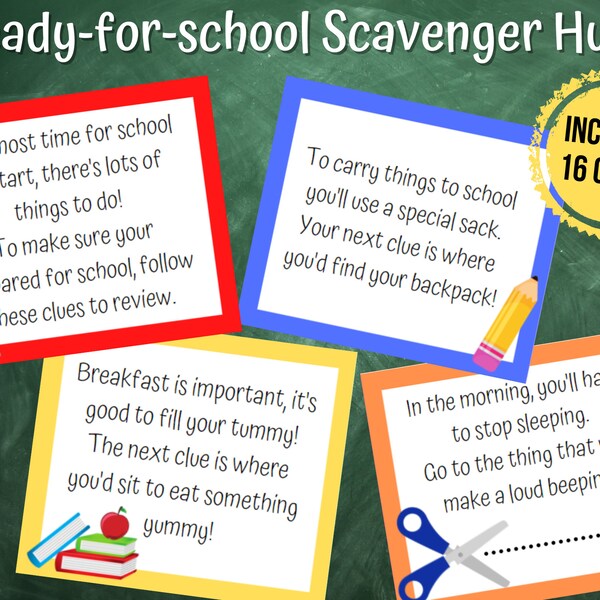 Back to School Scavenger Hunt - Etsy