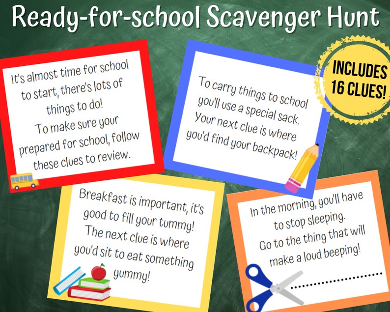 Back to School Scavenger Hunt - Etsy
