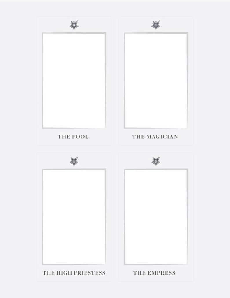 Blank Tarot Cards Printable Make Your Own Tarot Cards Learn Tarot DIY ...