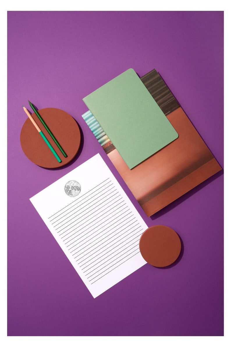 Printable Stationary | Moon Phase | Simple Stationary | Minimalistic ...