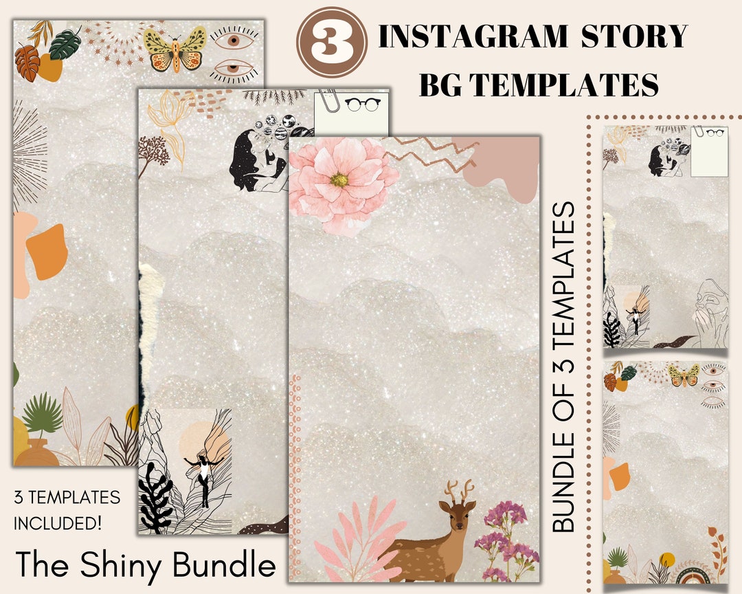Instagram Story Background Templates, Aesthetic, Shiny and Silver ...