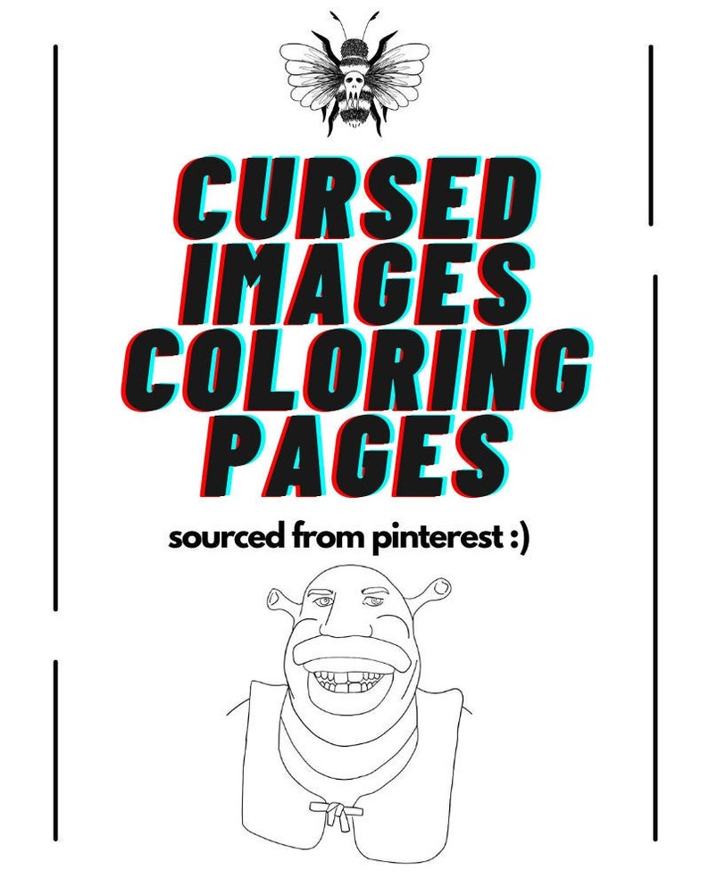 Cursed Images Printable Coloring Pages - Etsy Hong Kong