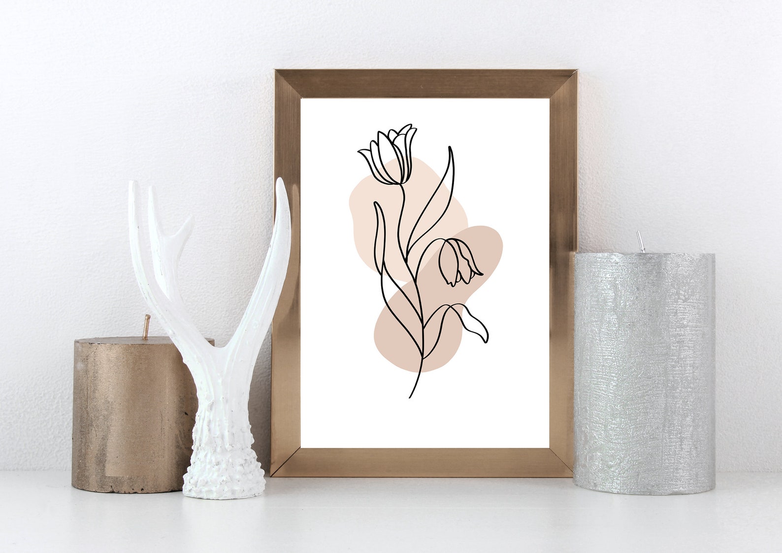 Flower One Line Art. One Line Drawing, Modern Line Art. Minimalist Line ...