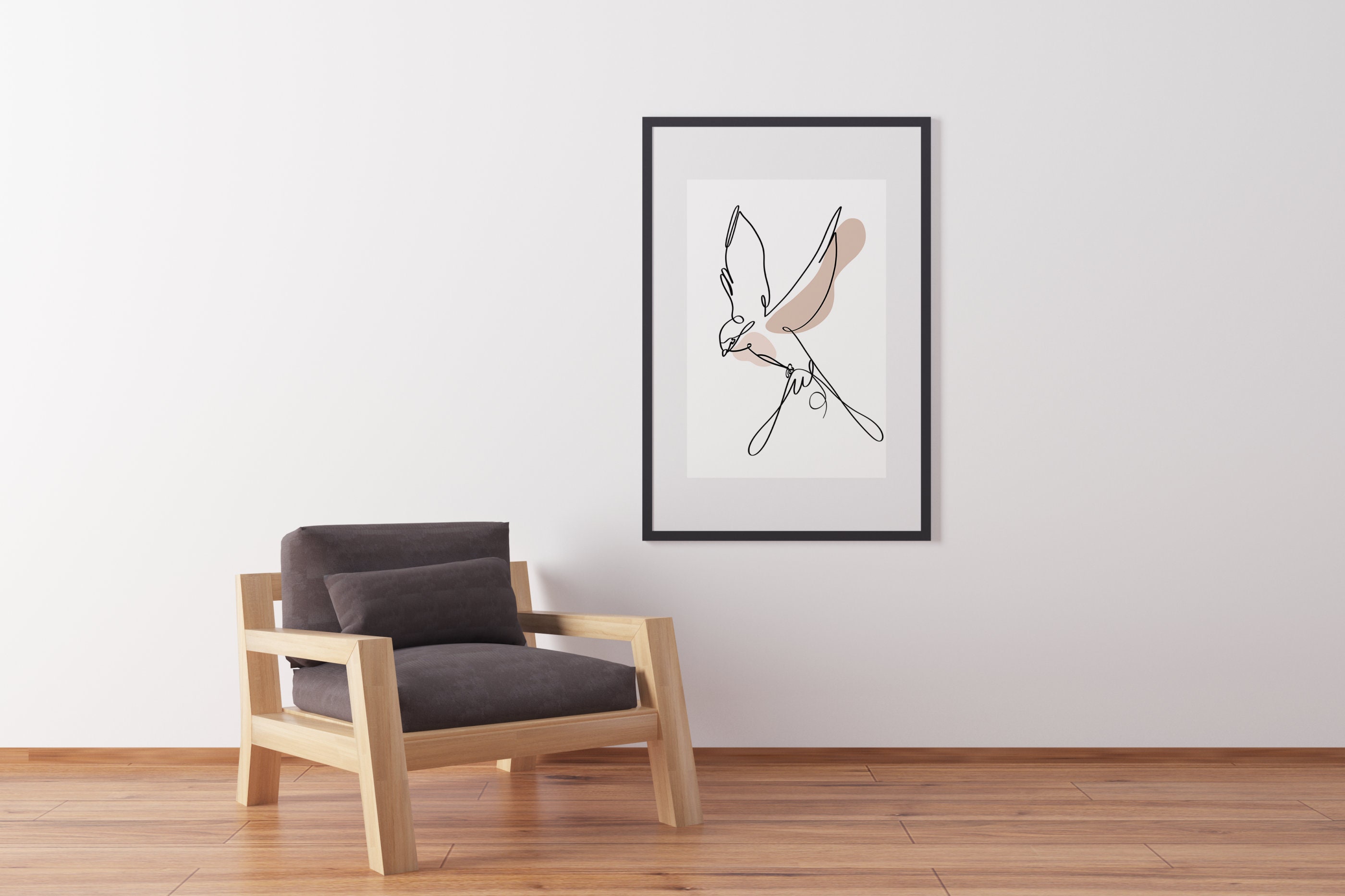 Bird One Line Art. One Line Drawing, Modern Line Art. Minimalist Line ...