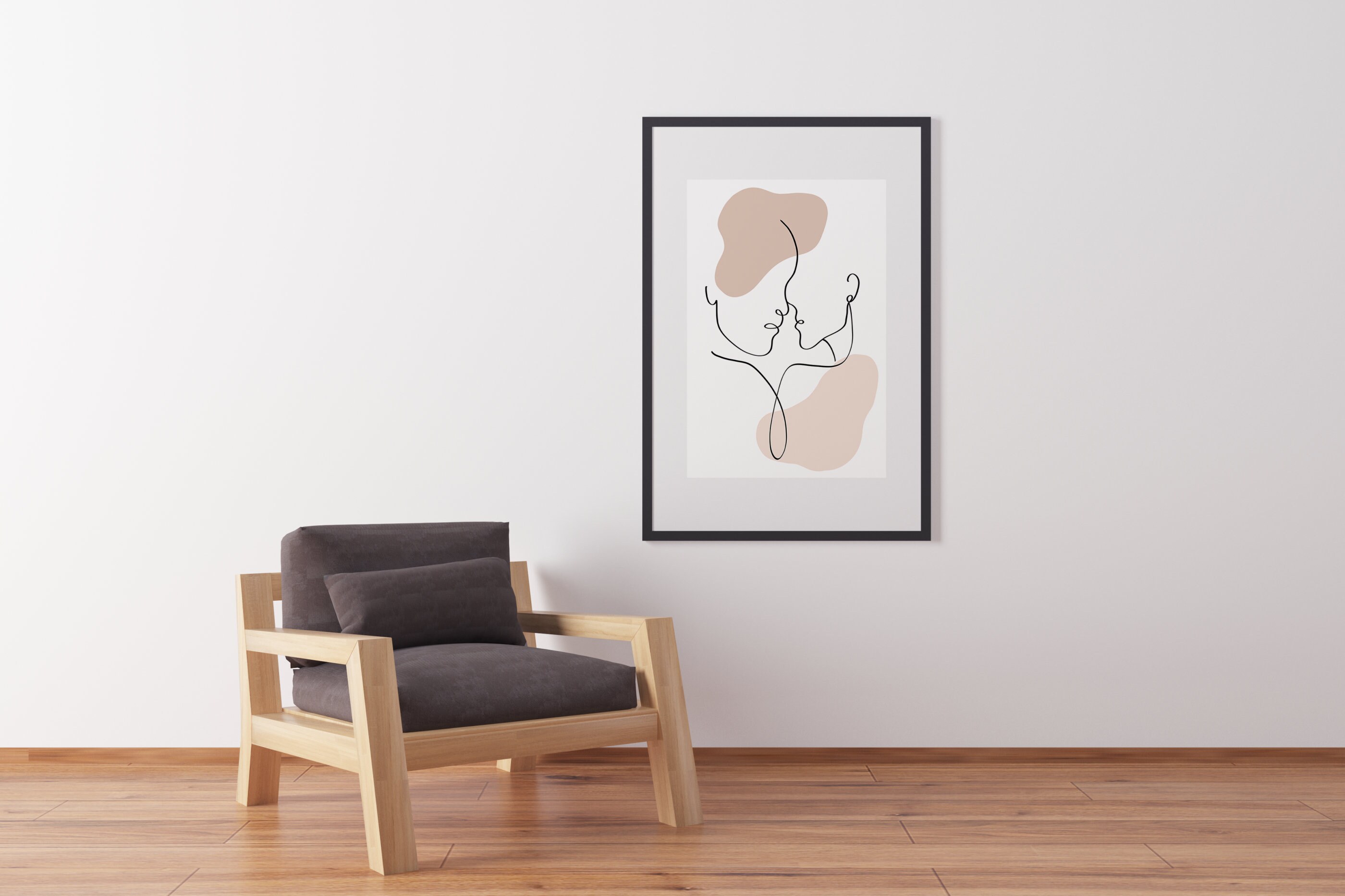 Couple One Line Art. One Line Drawing, Modern Line Art. Minimalist Line ...