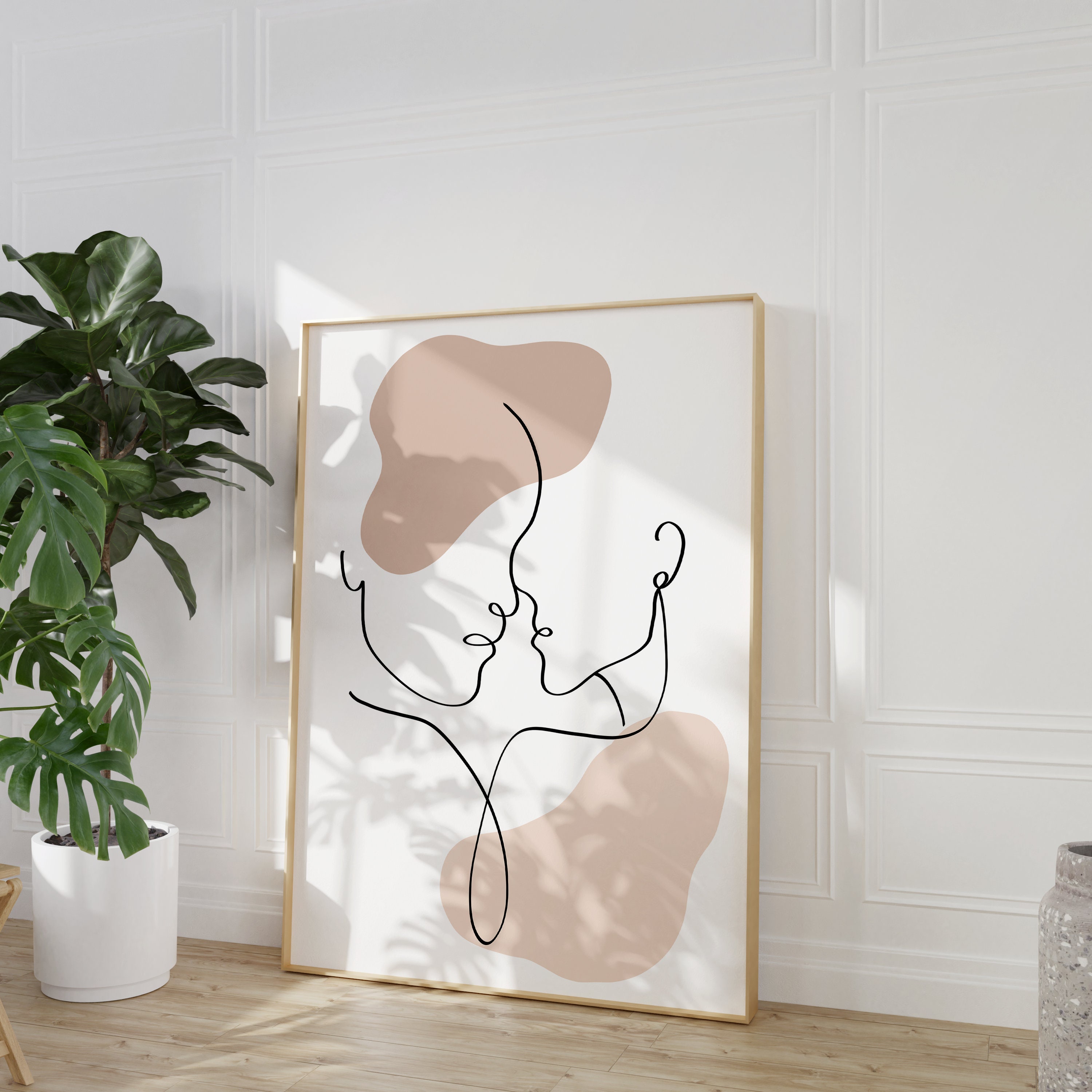 Couple One Line Art. One Line Drawing, Modern Line Art. Minimalist Line ...