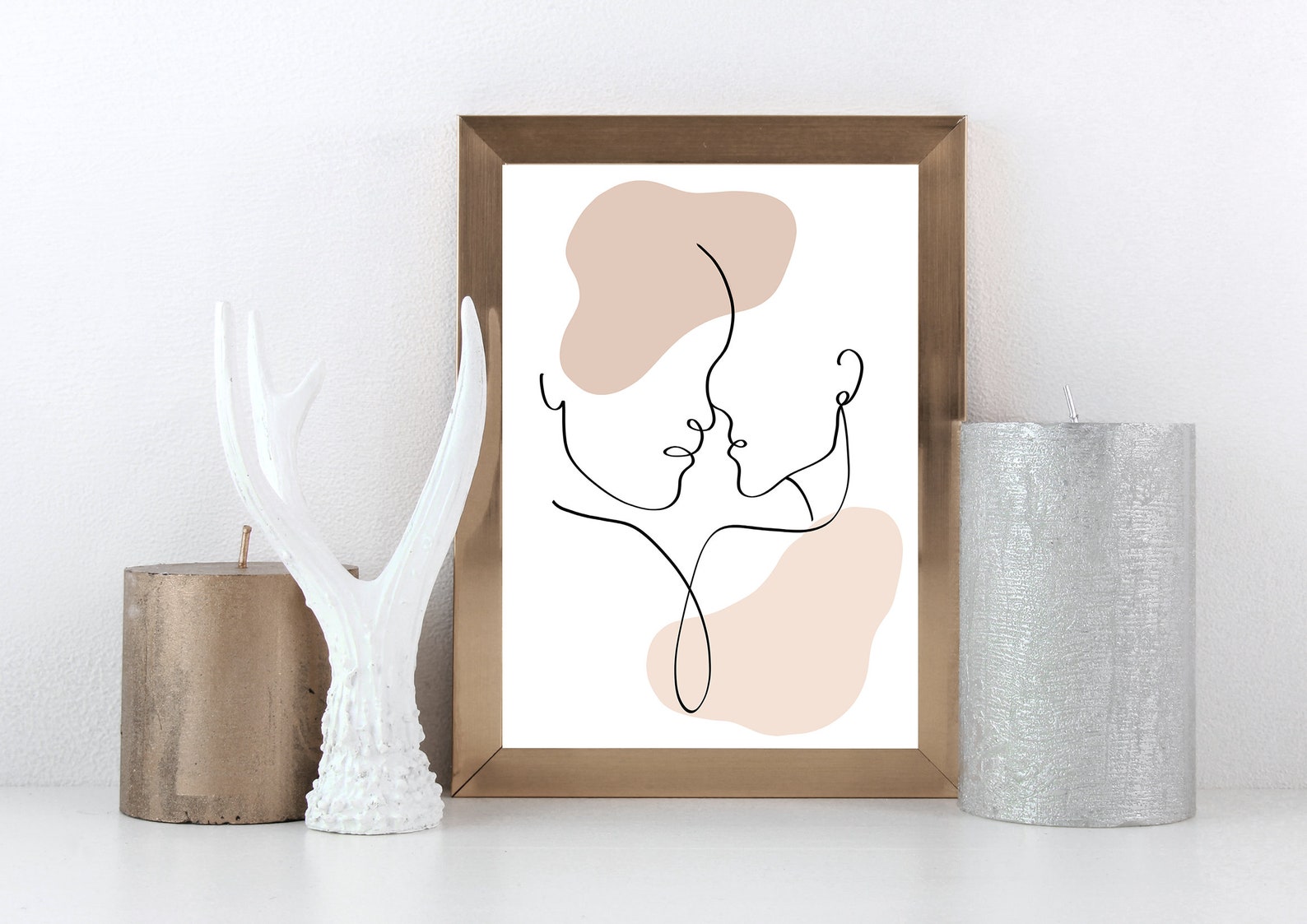 Couple One Line Art. One Line Drawing, Modern Line Art. Minimalist Line ...