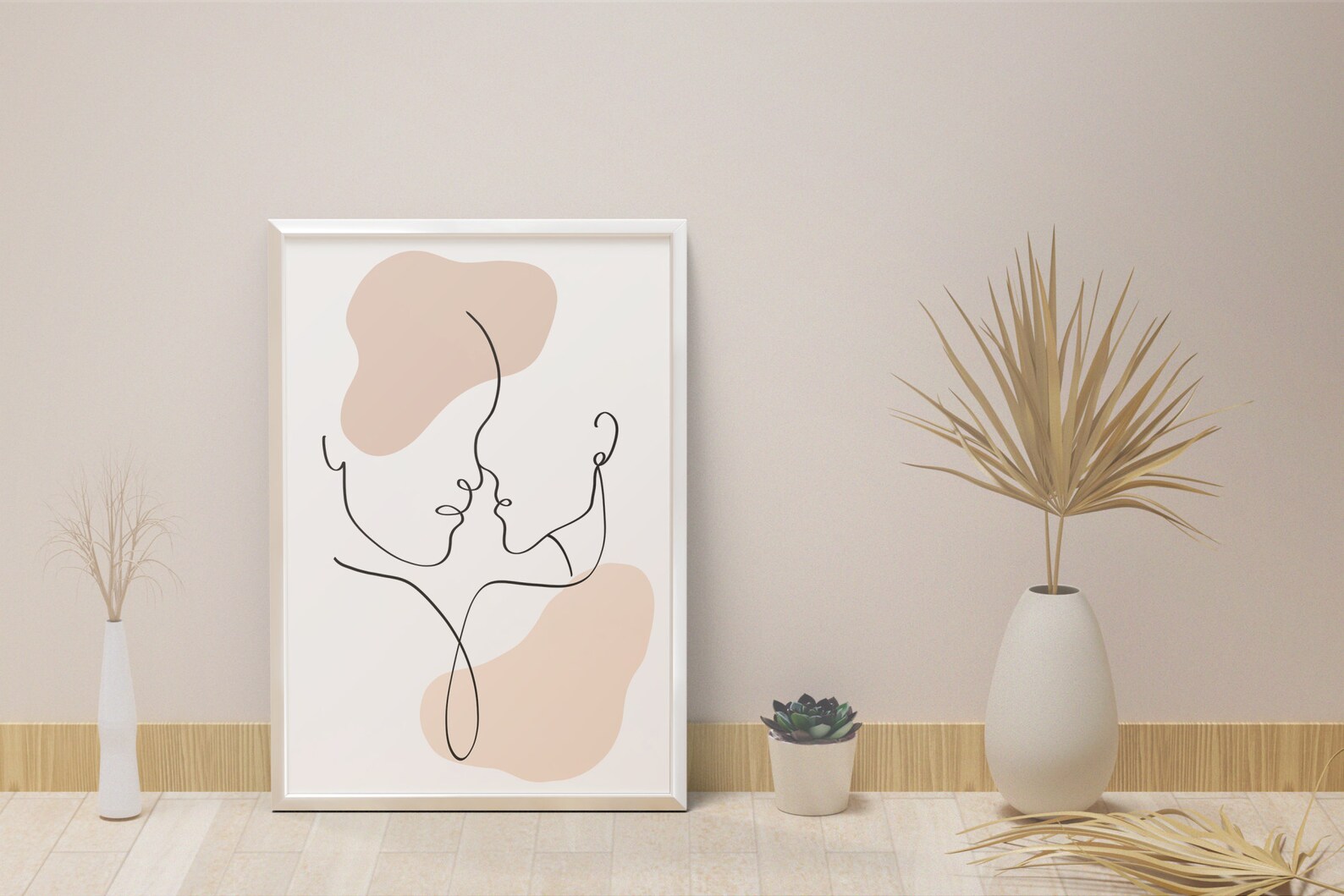 Couple One Line Art. One Line Drawing, Modern Line Art. Minimalist Line ...