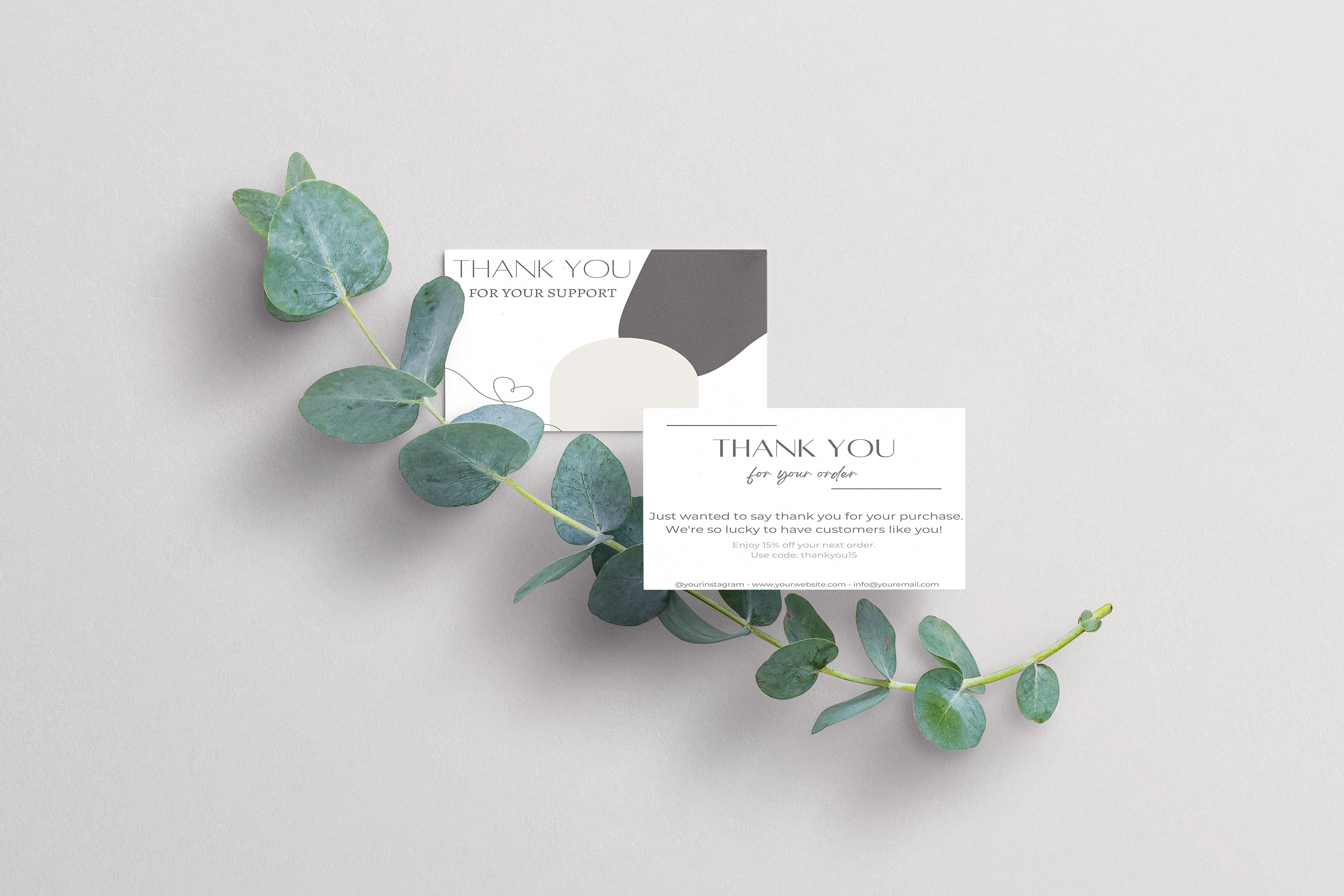 Editable Business Thank You Card Printable Thanks for Your - Etsy