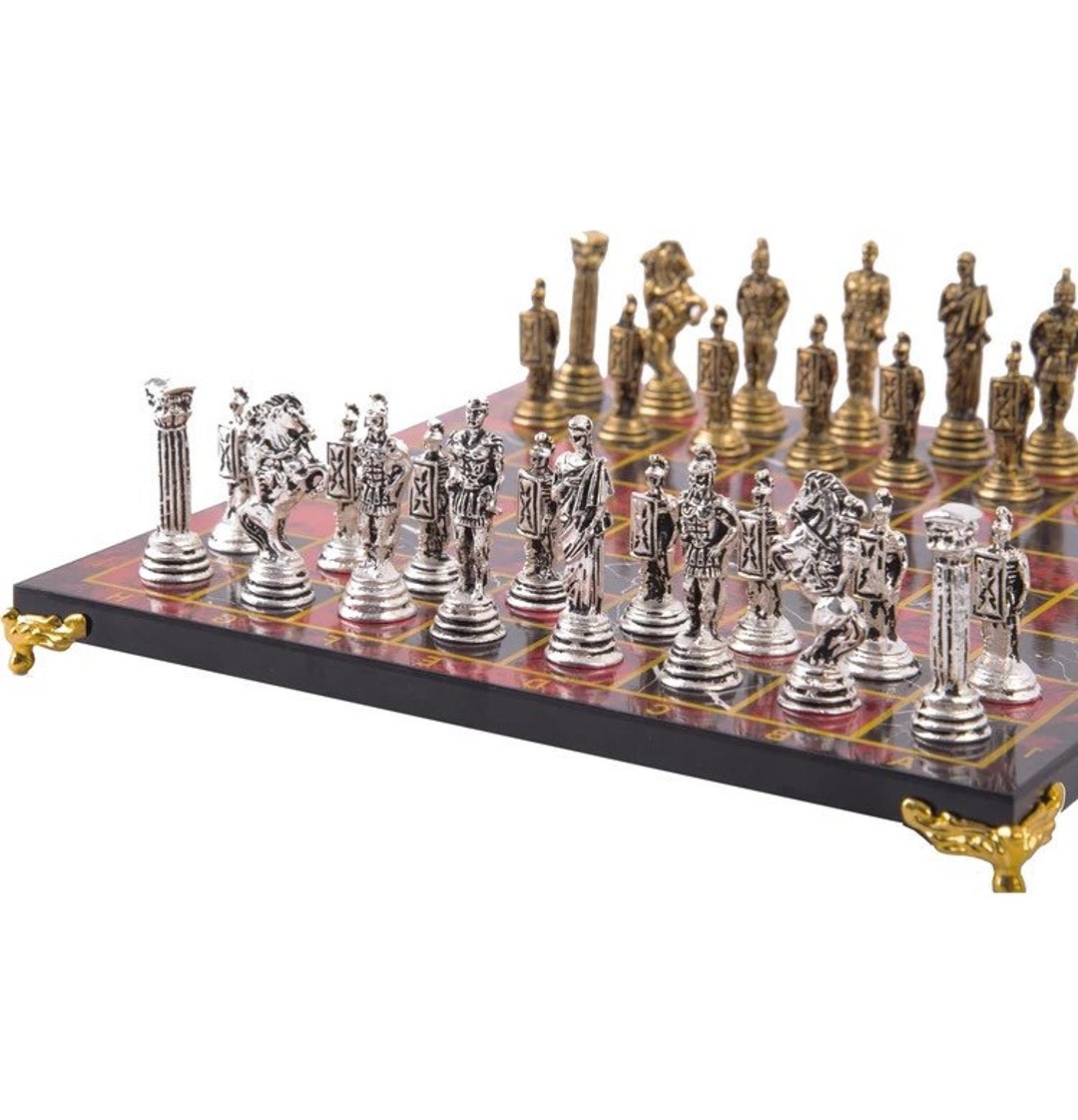 ROMAN CHESS SET Premium Hand Made Luxury Chess Set Ancient - Etsy