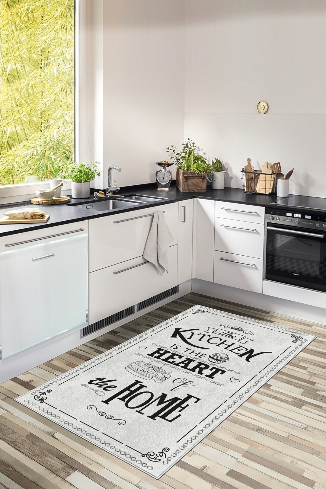 KITCHEN RUG SERIES Rug for Kitchen, Dining Room, Area Rug , Non-slip ...