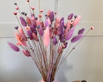 Pink Wheat Bunch With Bunny Tails Pure Pink Flower Arrangement Pink ...