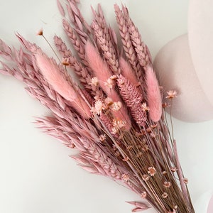 Pink Wheat Bunch With Bunny Tails Pure Pink Flower Arrangement Pink ...